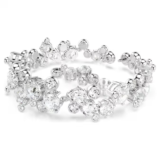 Constella Bracelet, Mixed Cuts, White, Rhodium Plated - Swarovski Official